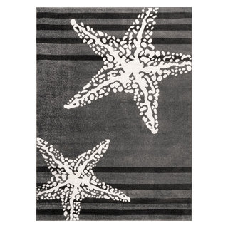 nuLOOM Minnie Coastal Starfish Striped Area Rug, 4'x6' - Beach Style ...