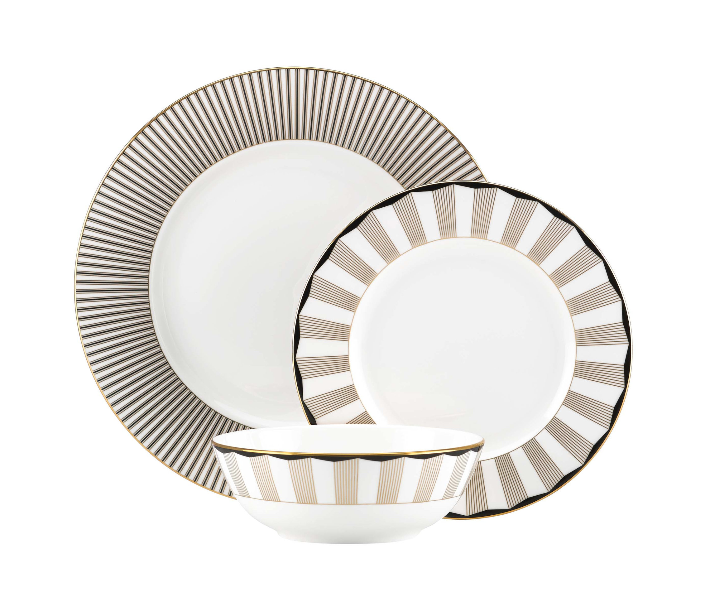 Lenox Gluckstein Audrey 3-Piece China Setting, Set of 12 - Contemporary ...