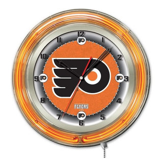 Philadelphia Flyers 19" Neon Clock - Contemporary - Wall Clocks - by ...