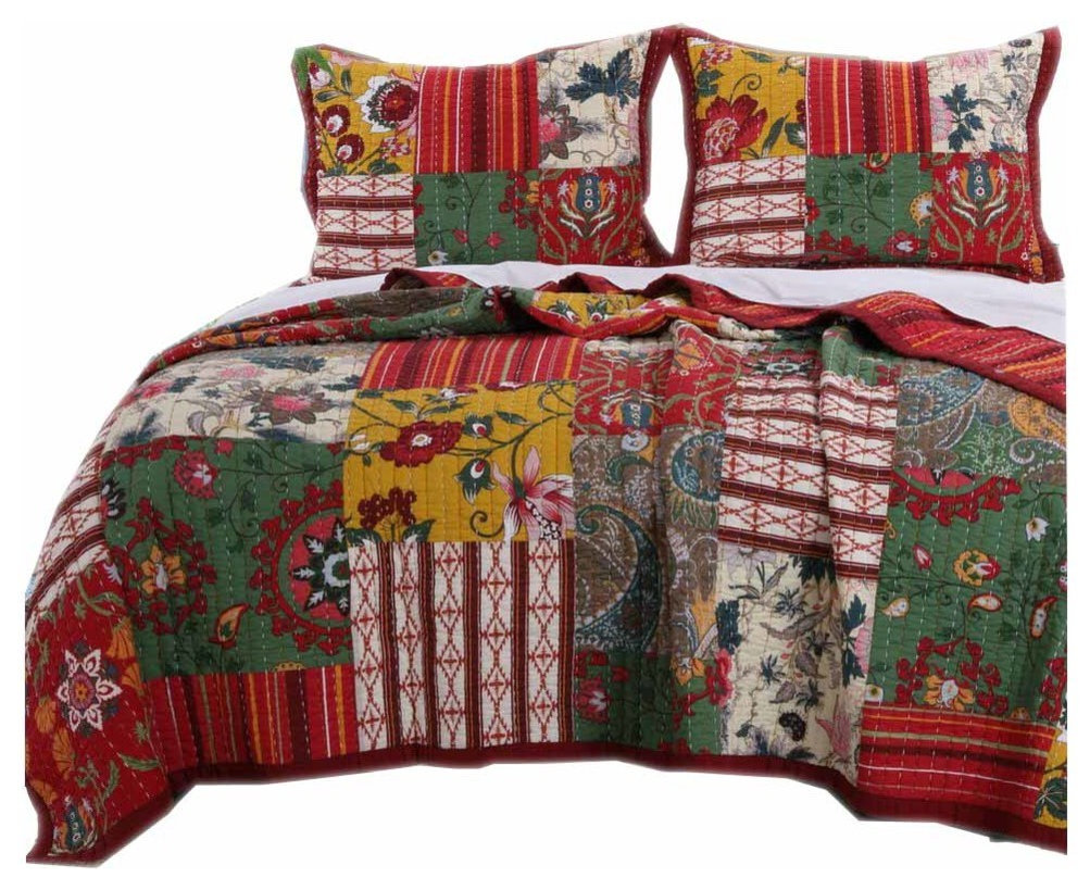 Greenland Home Arcadia Quilt Set (2 Piece), Twin - Contemporary ...