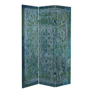 Contemporary 3 Panels Room Divider, Stretched Canvas & Unique Art ...