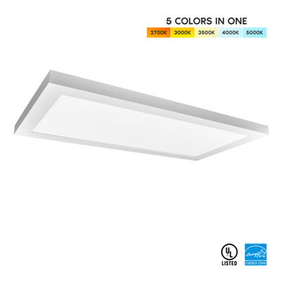 1x2 FT LED Flush Mount Panel Light 5 Color Options 2100lm - Modern ...