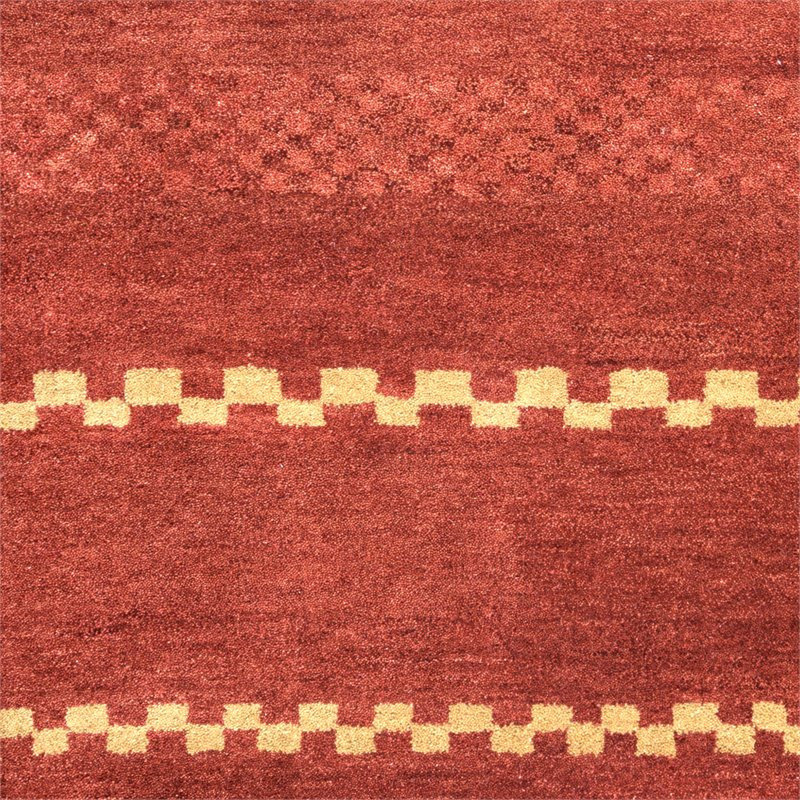 Alora Decor Desert 5' x 8' Abstract Rust/Khaki Hand Tufted Area Rug ...