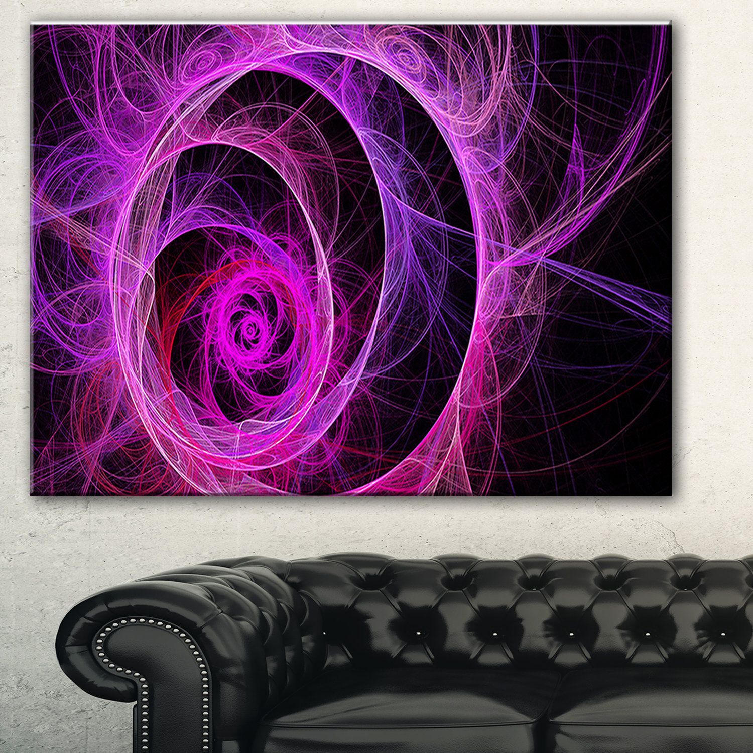 "Exotic Pink Flower" Floral Digital Glossy Metal Wall Art, 40"x30 ...