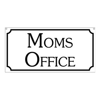 Moms Office, Aluminum Retro Home Decor Sign, 6"x12" - Contemporary ...