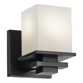Tully 1 Light Wall Sconce, Black - Transitional - Wall Sconces - by Lighting New York | Houzz