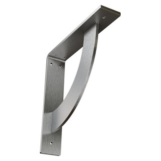 1 1/2"Wx5 1/2"Dx8"H Edwards Wrought Iron Bracket, Single Center Brace ...