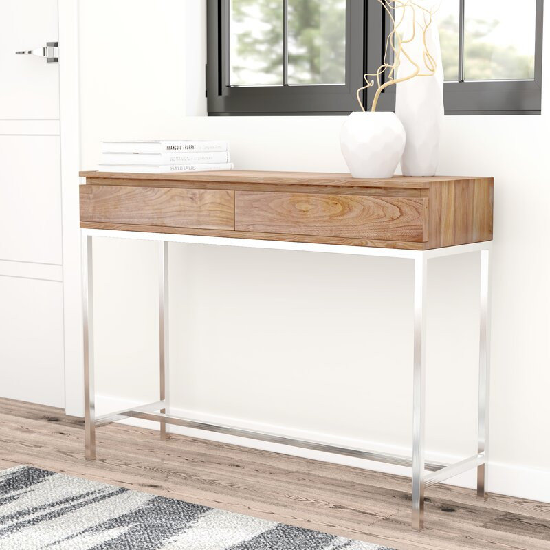 Soho Small Console Table, Walnut - Contemporary - Console Tables - by HedgeApple | Houzz