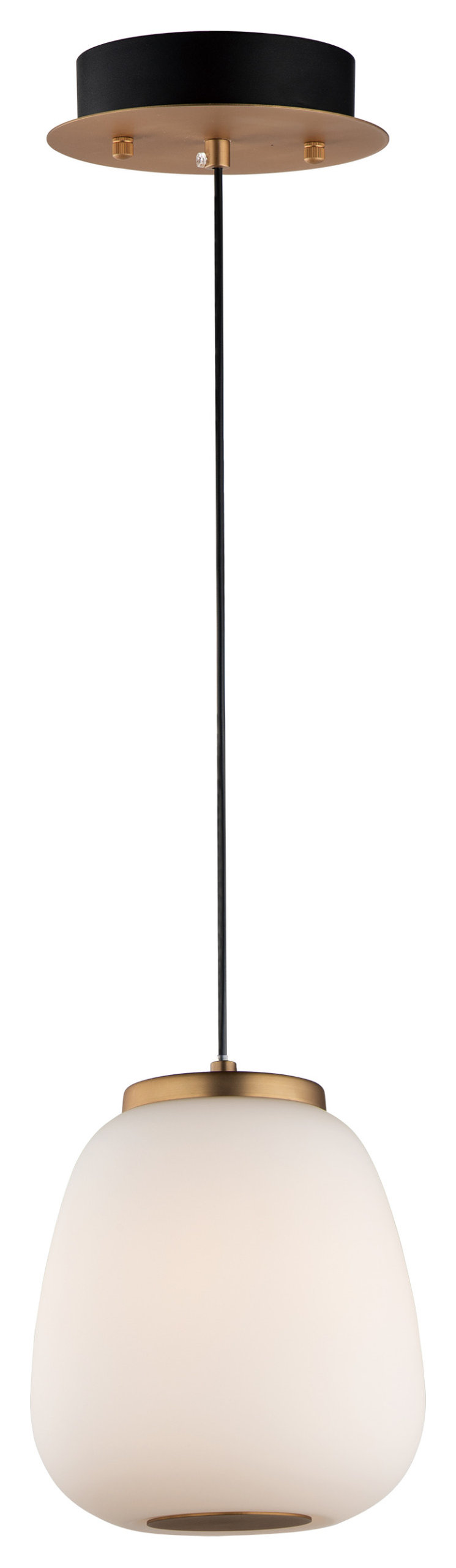 Soji 2-Light LED Pendant, Black/Gold - Transitional - Pendant Lighting ...