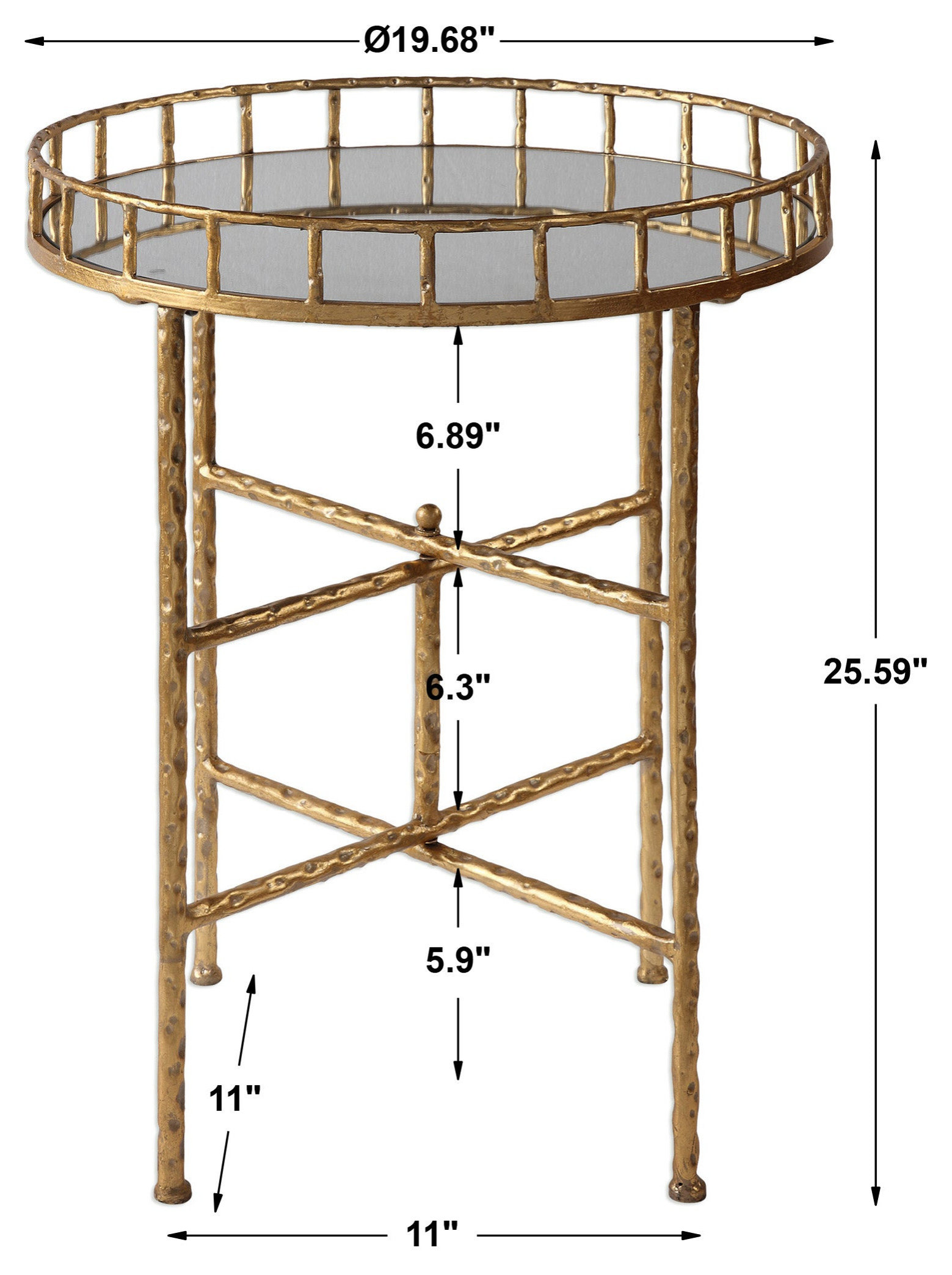 Uttermost Tilly Bright Gold Accent Table - Contemporary - Side Tables ...