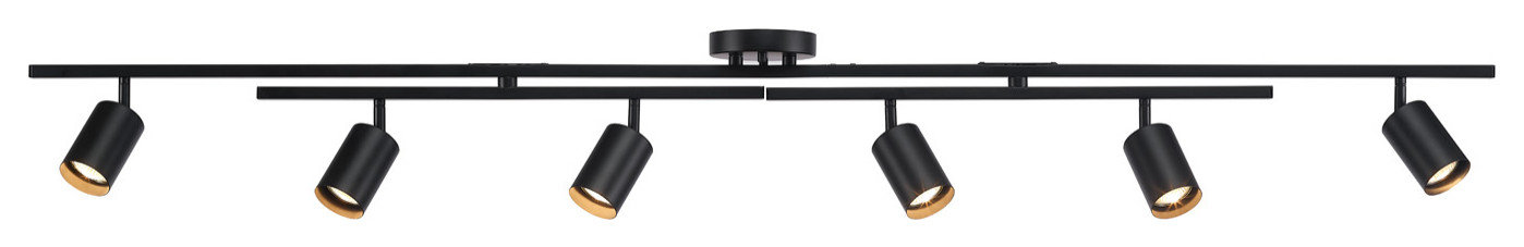 Waylon 6-Light Matte Black Track Lighting - Transitional - Track ...
