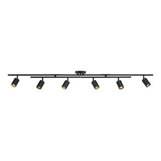 Waylon 6-Light Matte Black Track Lighting - Transitional - Track ...