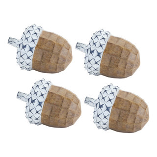 Acorn, 4-Piece Set, 4.5"H Resin - Transitional - Holiday Accents And ...