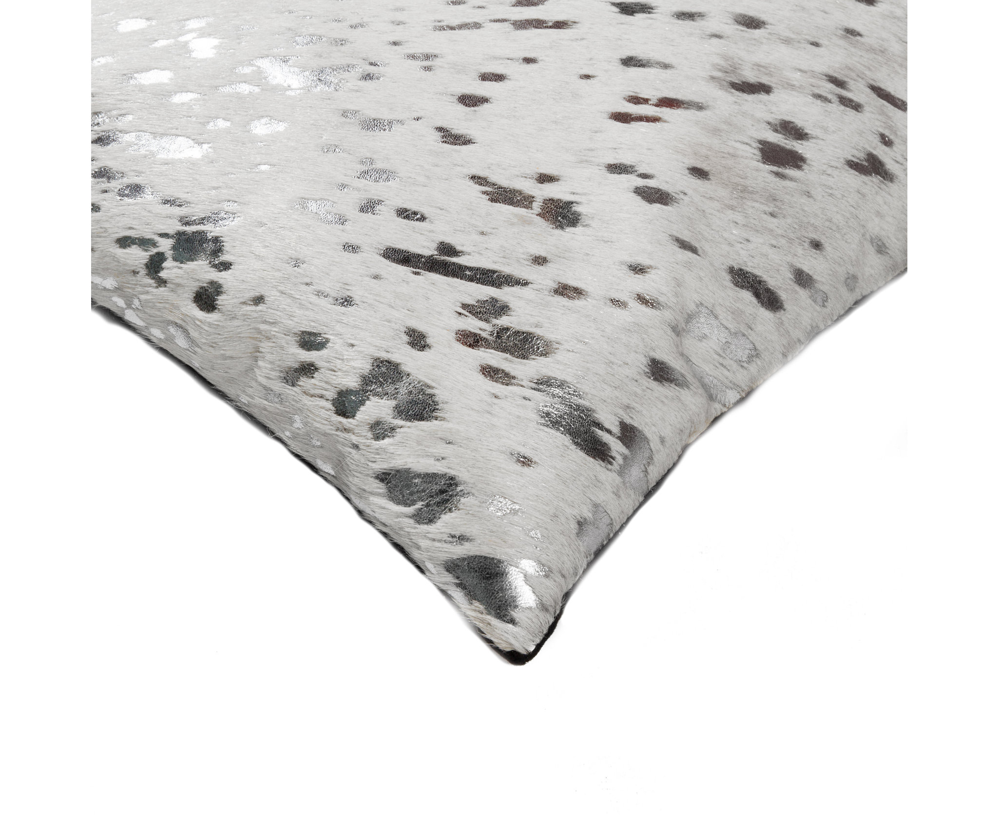 Torino Cowhide Pillow, Silver/Gray, 12"x20" - Southwestern - Decorative ...