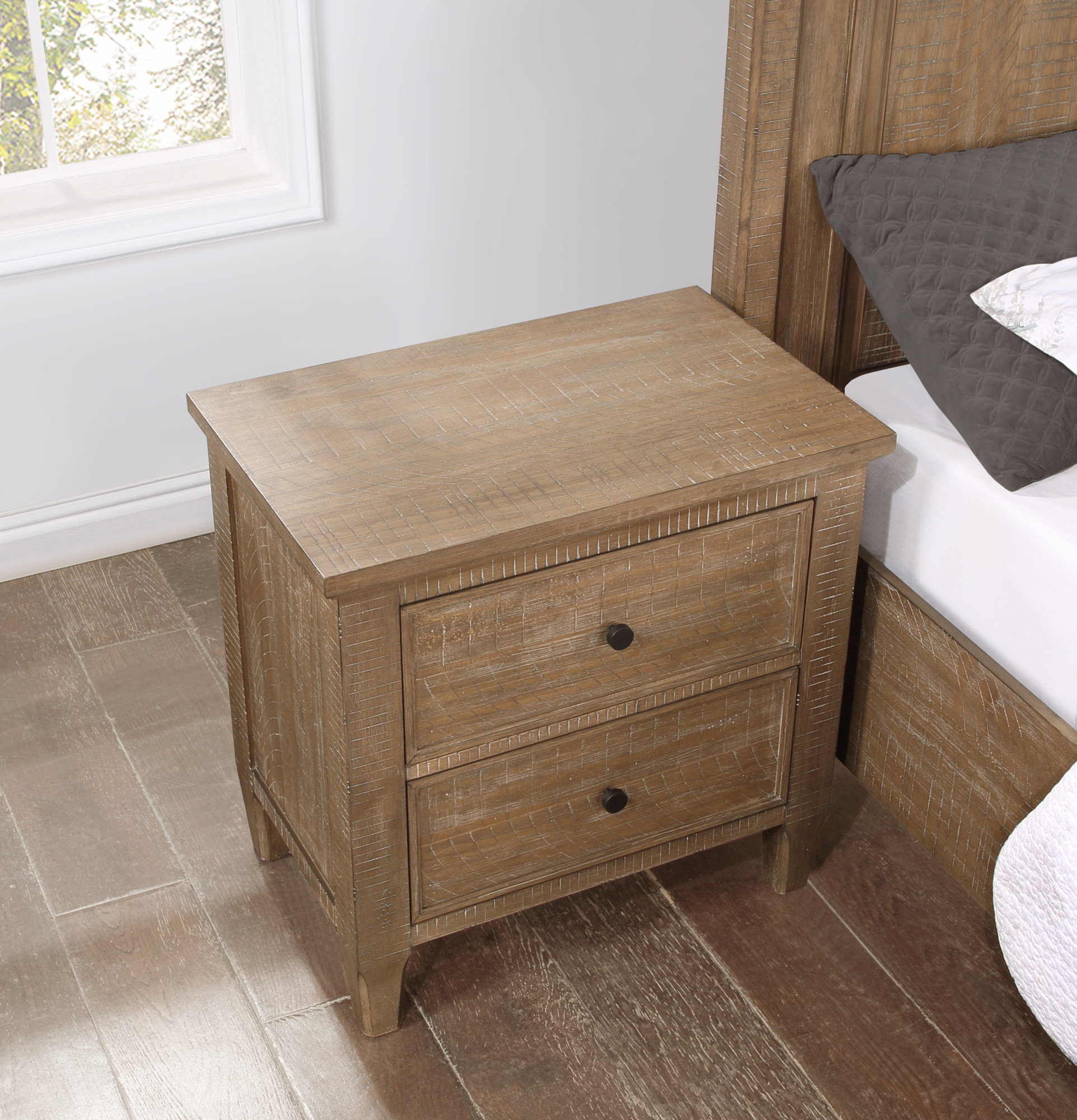 Riverdale 2 Drawer Nightstand - Transitional - Nightstands And Bedside Tables - by Steve Silver ...