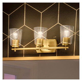 Luxury Traditional Bath Light, Satin Gold - Transitional - Bathroom ...