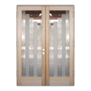 Front Doors - Towers Frosted Glass Design - 30" x 80" - CUSTOMIZE ANY ...