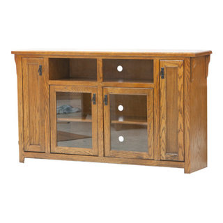 Tall Mission 66" Wide TV Console - Farmhouse - Entertainment Centers ...