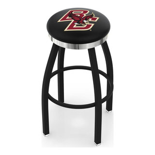 Holland L8B2C Boston College 36" Swivel Bar Stool - Black/Chrome ...