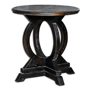 Maiva Black Accent Table - Traditional - Side Tables And End Tables ...