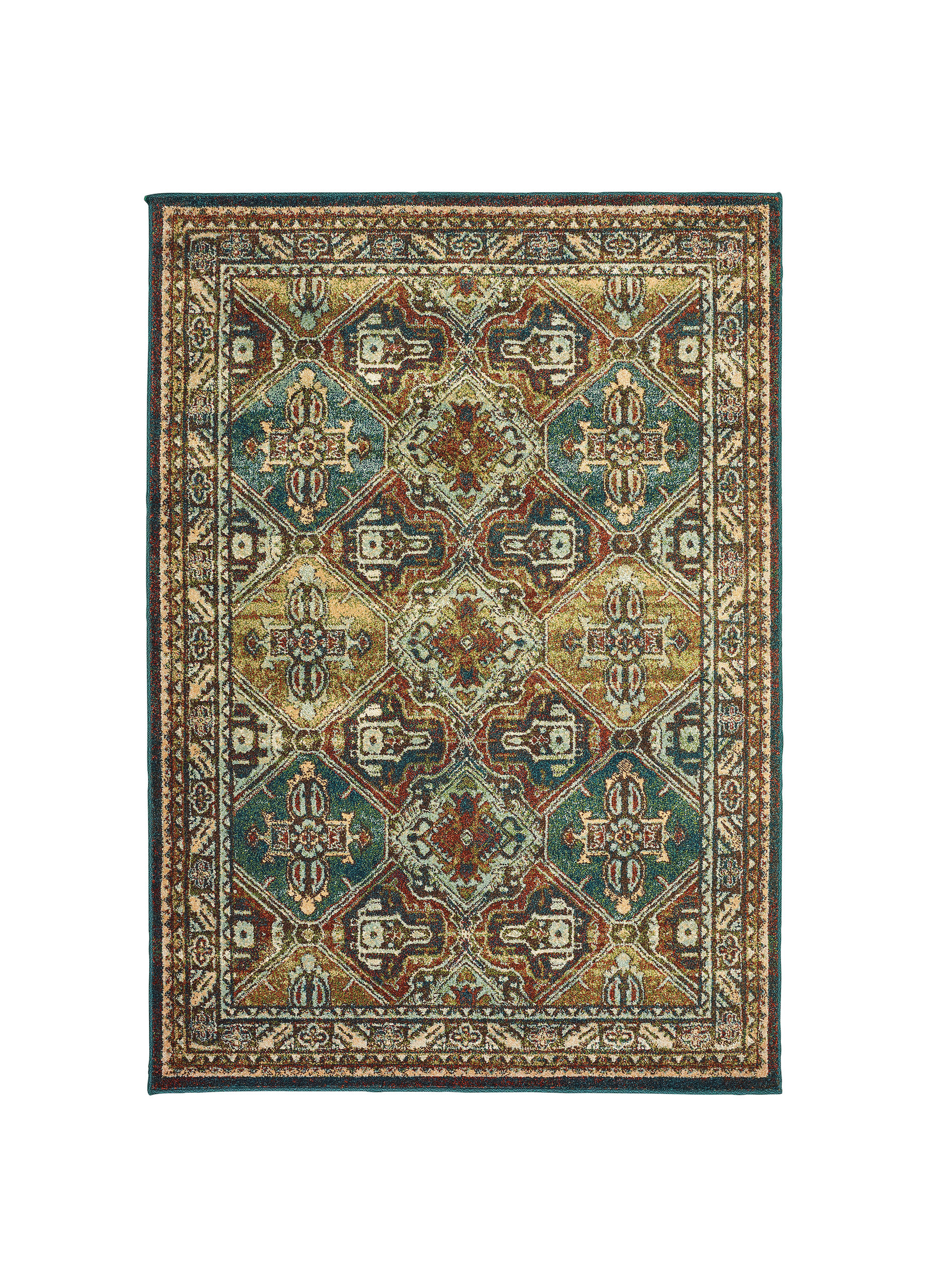 Oriental Weavers Dawson 8527A Teal/Brown Area Rug, 3'10"X5'5 ...