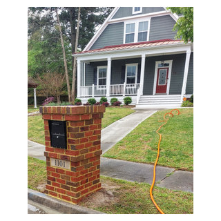 Custom Brick Mailbox with Custom Address Block - Landscape - Other - by ...