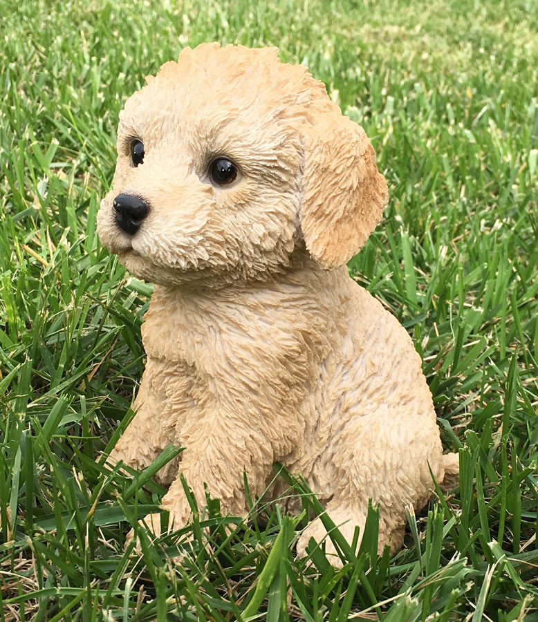 Realistic Labradoodle Puppy Dog Garden Statue - Contemporary - Garden ...