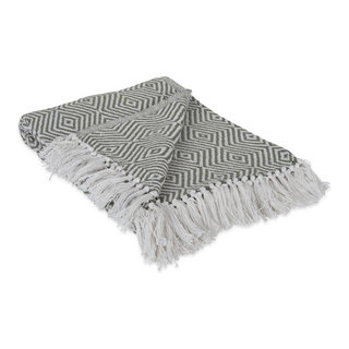 Stone X-Diamond Geometric Throw - Scandinavian - Throws - by Design ...
