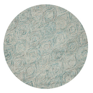 Safavieh Ikat Ikt631A Ivory, Sea Blue Area Rug, 8'0" x 8'0 ...
