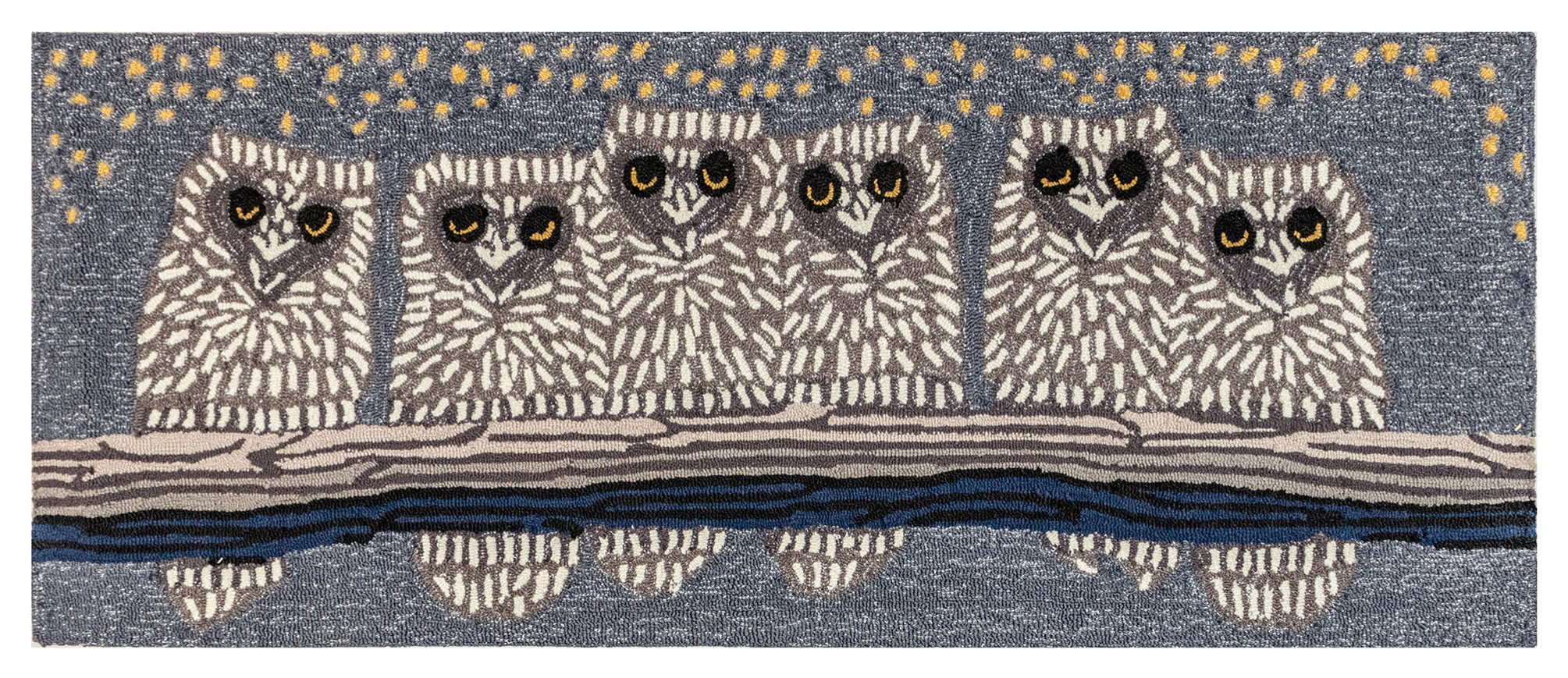 Frontporch Owls Indoor/Outdoor Rug Night, 2'x5' - Rustic - Outdoor Rugs ...