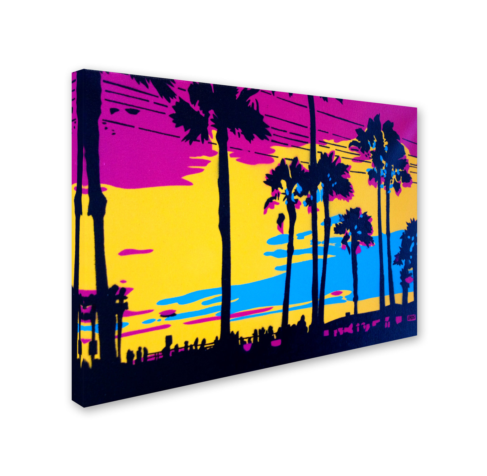 Abstract Graffiti 'California Sunset' Canvas Art, 24"x 32" - Tropical ...