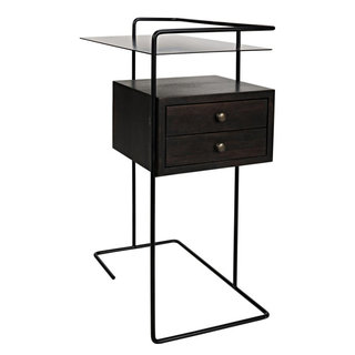 Ebony Walnut Massimo Side Table - Industrial - Side Tables And End ...