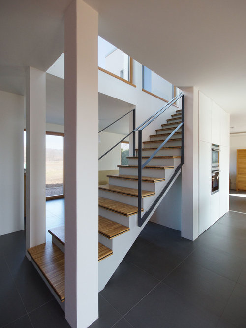 Straight Staircase Design Ideas, Pictures, Remodel & Decor