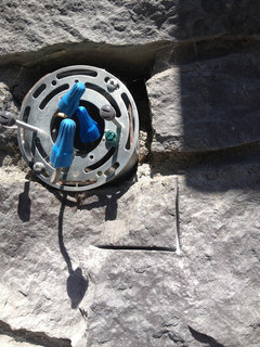 Fixing a crooked light fixture on a stone wall - How to play by play