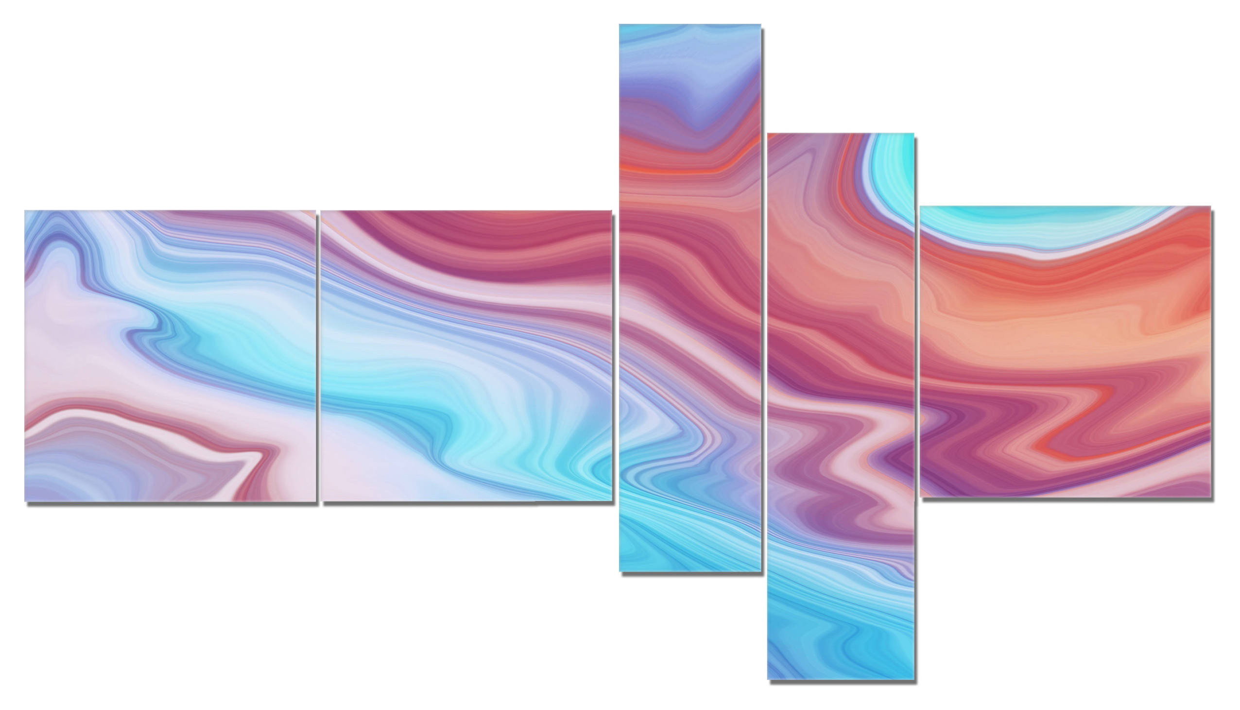 Abstract Marbled Background, Multipanel Abstract Canvas Wall Art, 60 ...