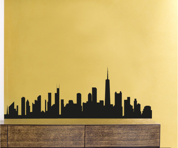 Chicago Skyline Vinyl Wall Decal or Car Sticker SS047EY, 48 in ...