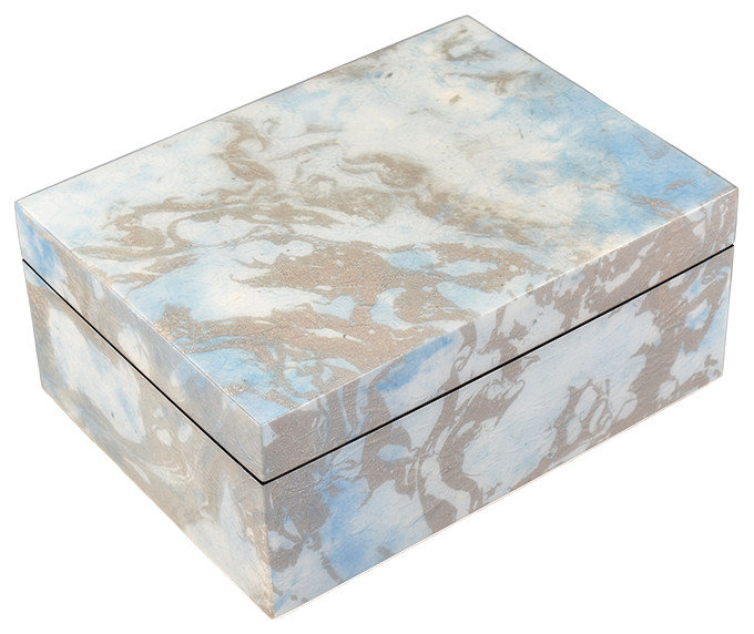 Lacquer Medium Box (Cool Spring Paper Inlay) - Contemporary ...