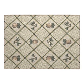 Indoor/Outdoor Cucina ACU37 Washable Rug, 1'8" x 2'6" - Tropical ...