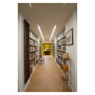 LIBRARY-LOWER LEVEL LIVING - Midcentury - Hall - New York - by ...