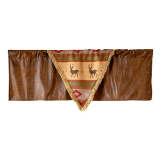 Maple Lake Rustic Cabin Window Valance 54" x 18" - Rustic - Valances ...