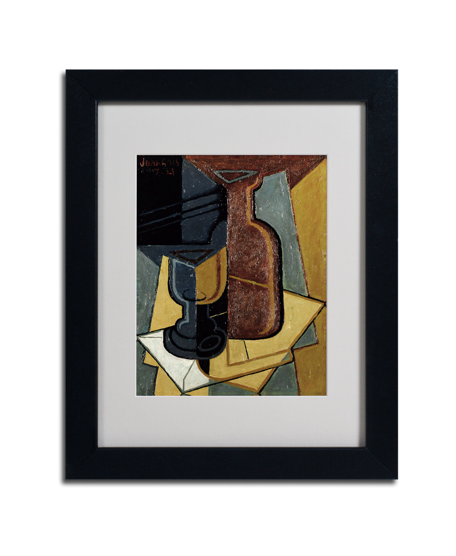 'Abstract I' Matted Framed Canvas Art, 11" x 14" - Contemporary ...