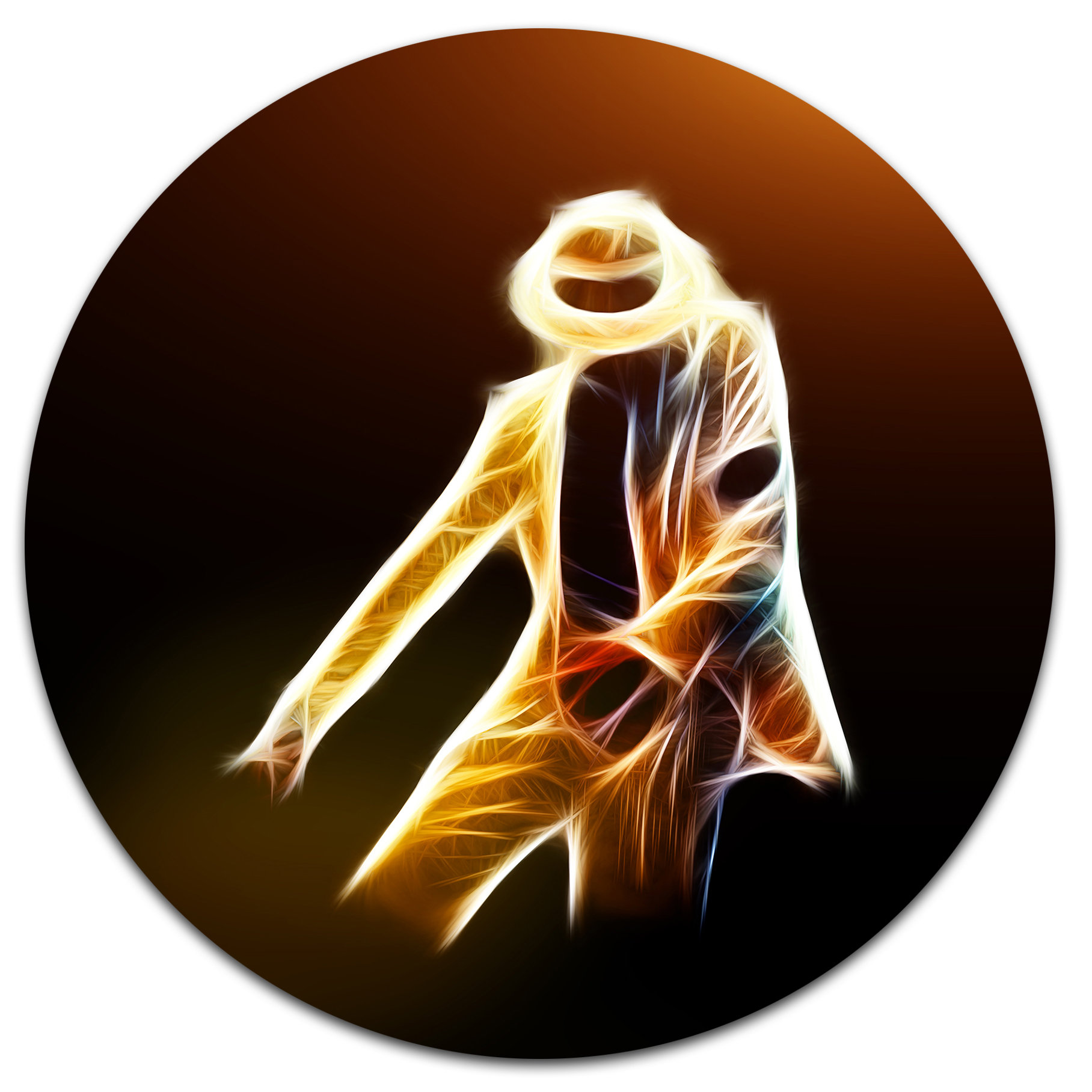 Moonwalker In Dance Style, Modern Portrait Round Wall Art, Disc of 23 ...