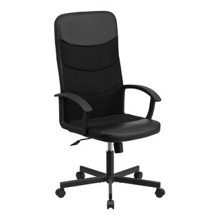 MFO High Back Vinyl Executive Chair with Mesh Inserts - Contemporary ...