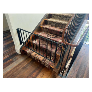 Rustic Leather Railing and Gates - Rustic - Staircase - Other - by ...