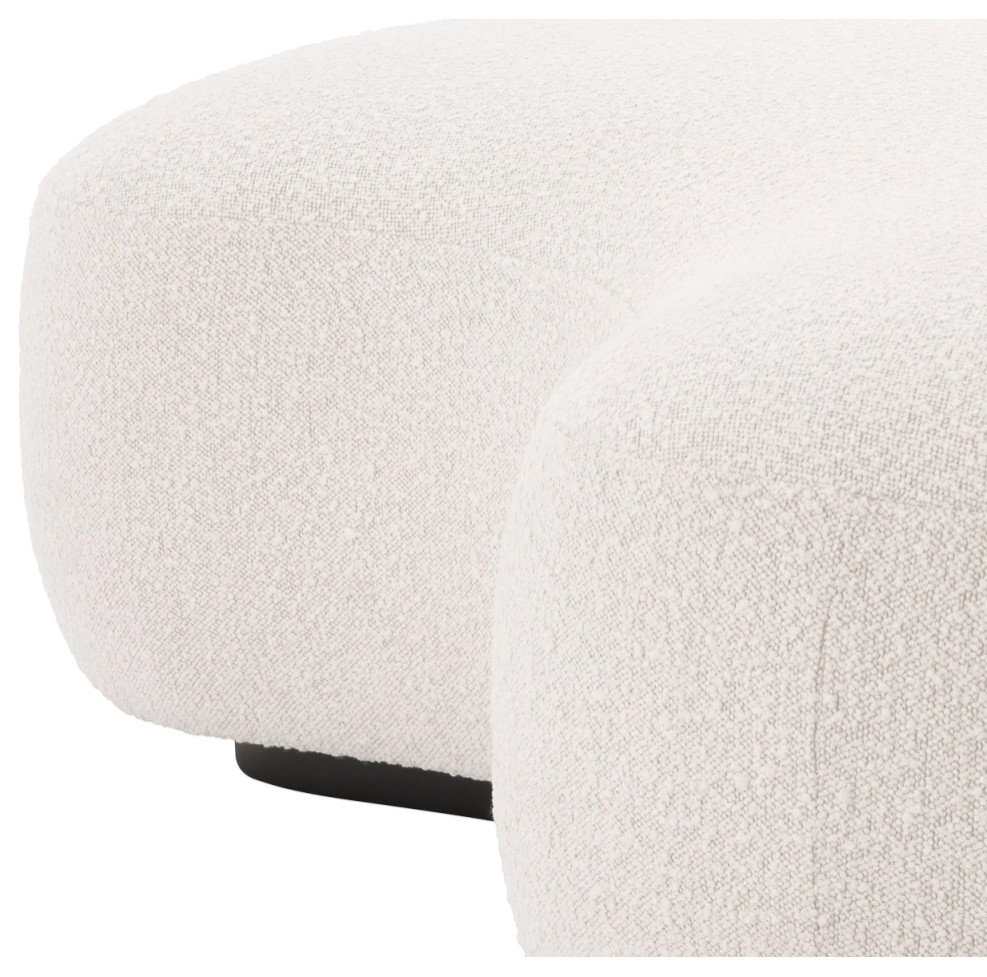 Boucle Cream Curve Bench | Eichholtz Bjorn - Contemporary - Upholstered ...