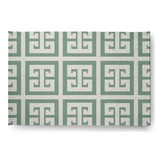 Greek Key Patterned Chenille Rug, 4' x 6' - Contemporary - Area Rugs ...