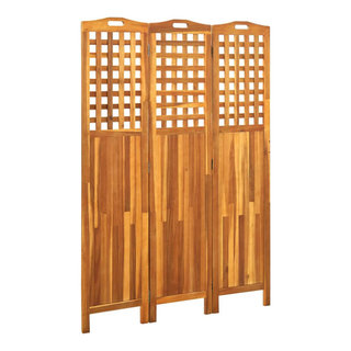 vidaXL Room Divider 4 Panel Privacy Screen for Room Separation Solid ...