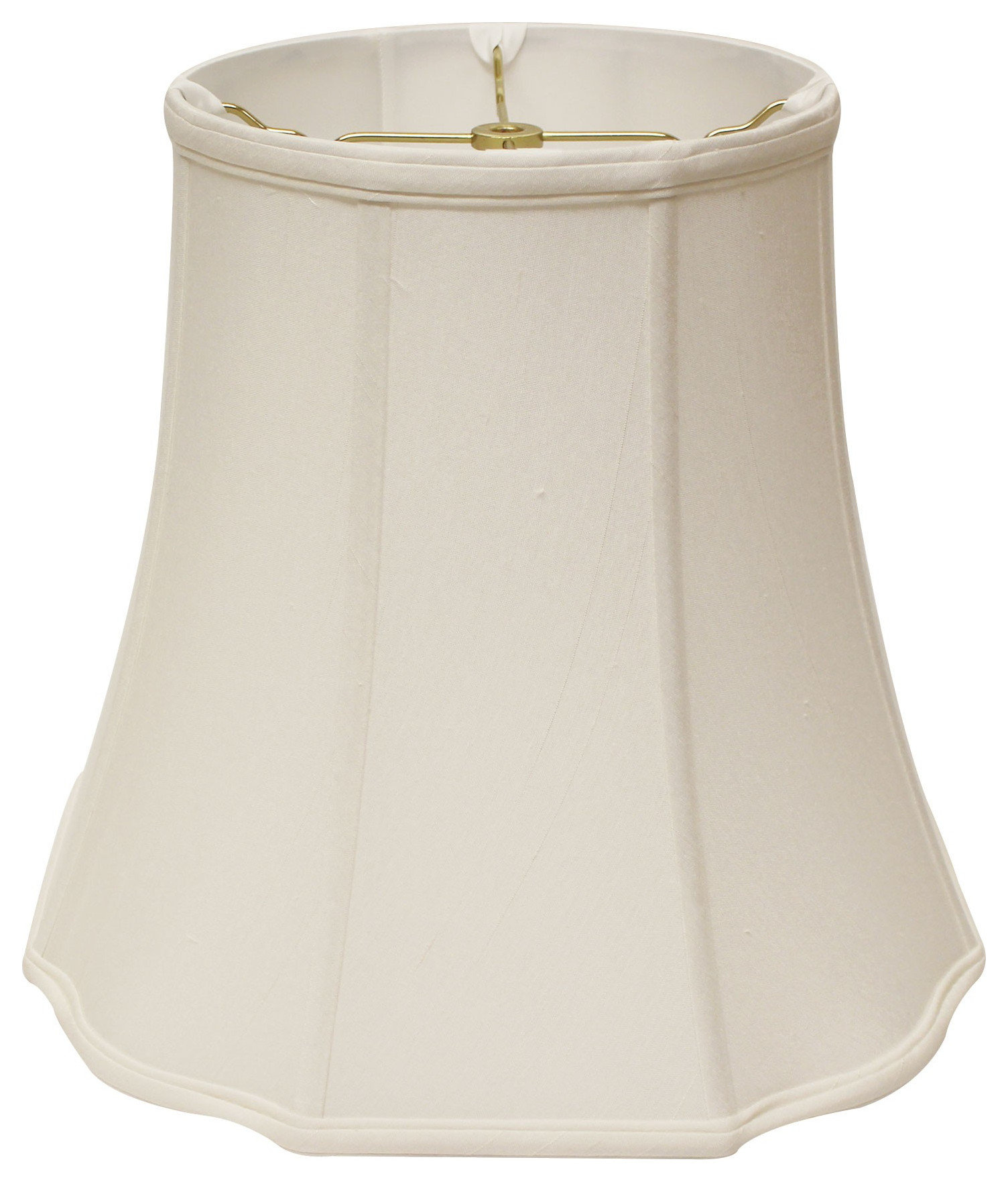 14" White Premium Octagon Monay Shantung Lampshade - Traditional - Lamp ...