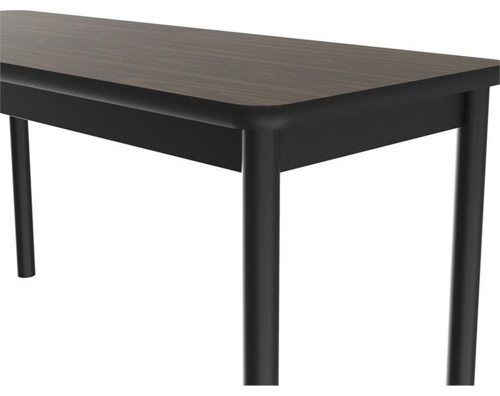 Correll 24"W x 72"D Deluxe High Pressure Lab Table in Walnut - Indoor ...