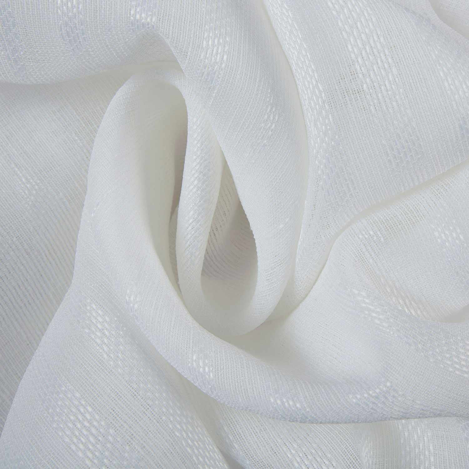 Polaris Off White Patterned Linen Sheer Fabric Sample, 4Wx4L, 4W x 4L ...